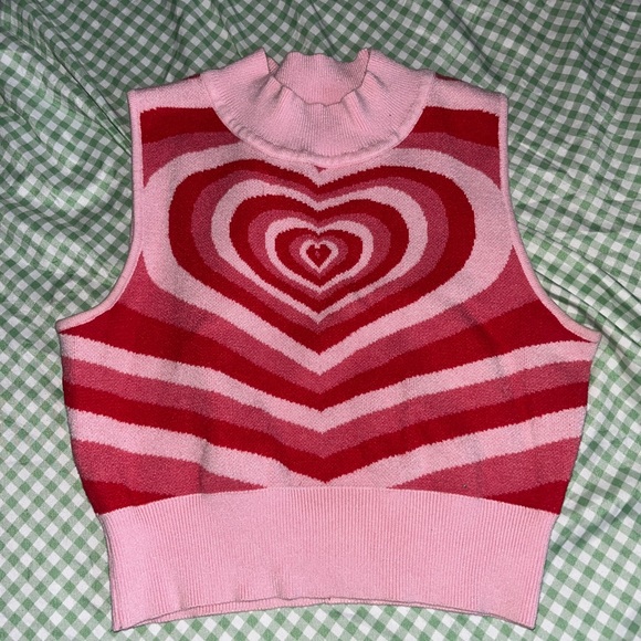 Cider | Tops | Cider Pink Heart Vest | Poshmark